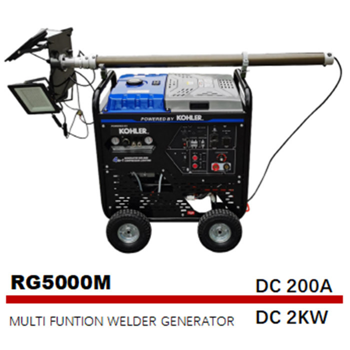 5000W 50Hz 4 In I Multi Function Welders Air Compressor Lighting Tower ...