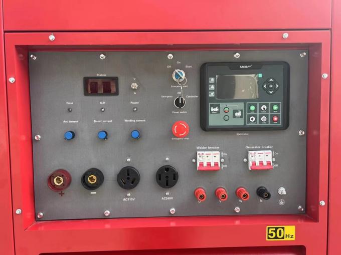 300A Silent Diesel Welding Generator LCD Control Panel DC12V Electric Motor
